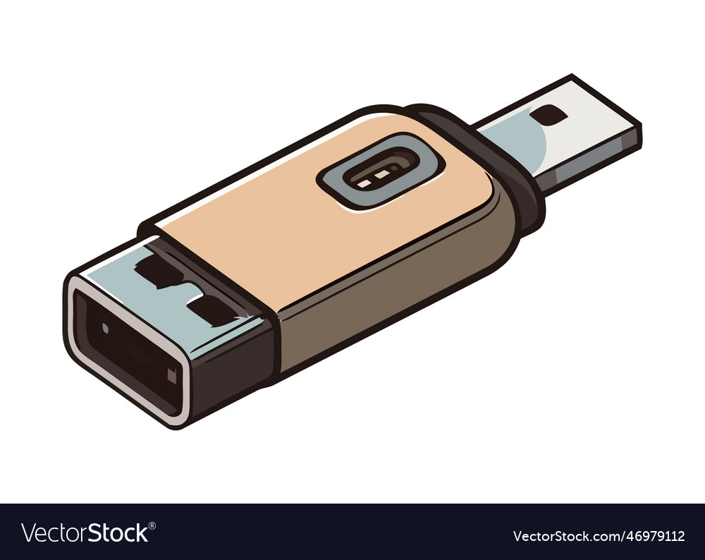 Usb Stick Symbolizes Data Accessibility Royalty Free Vector