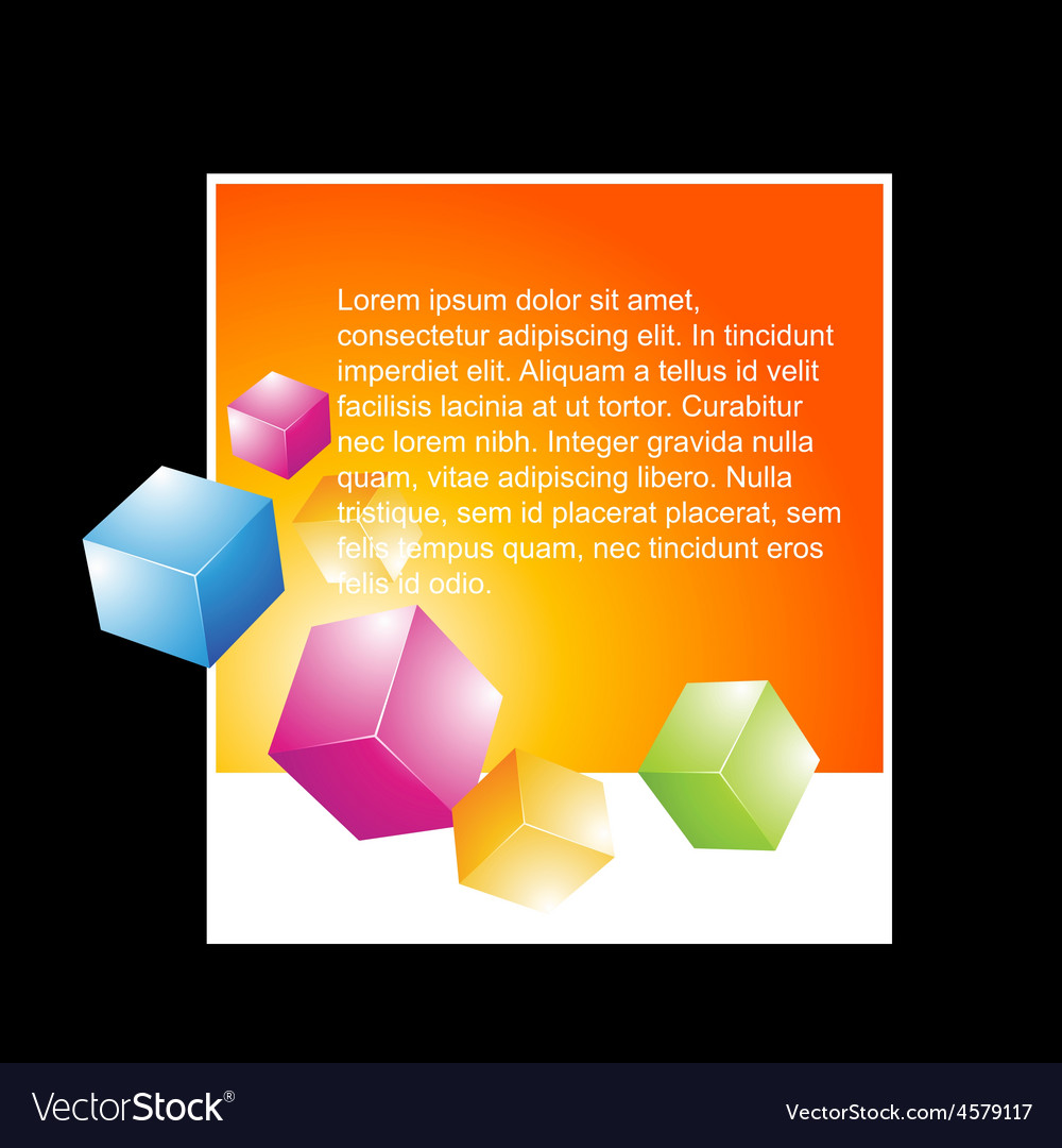 3d cubes design Royalty Free Vector Image - VectorStock