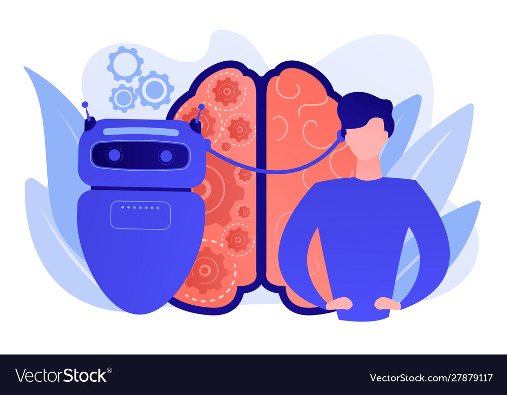 Augmented intelligence concept Royalty Free Vector Image