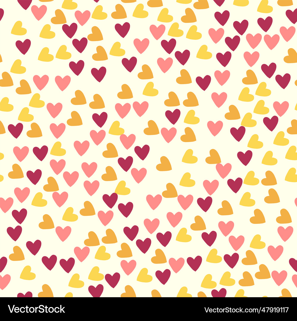 Boho hearts vintage seamless pattern hippie power Vector Image