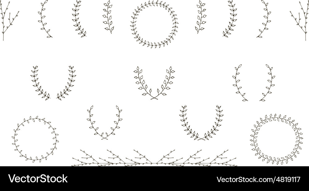 Branches set Royalty Free Vector Image - VectorStock