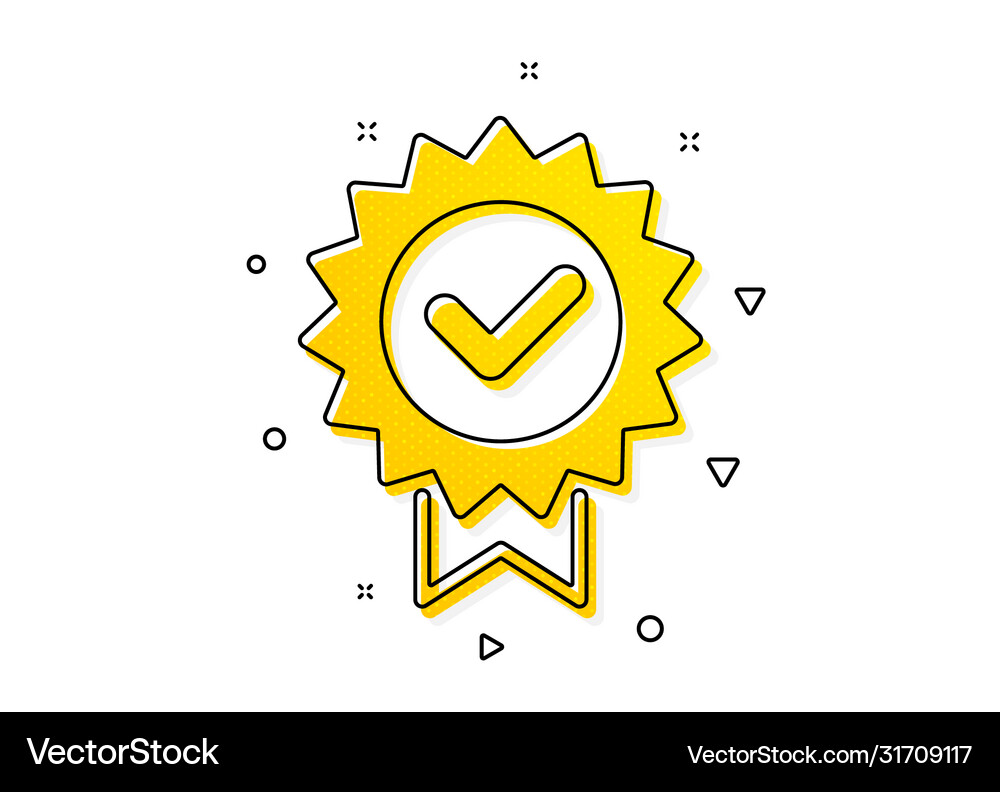 Certificate icon verified award sign Royalty Free Vector