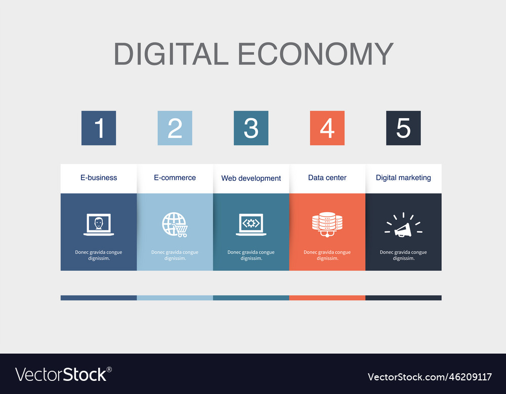 E-business e-commerce web development data Vector Image