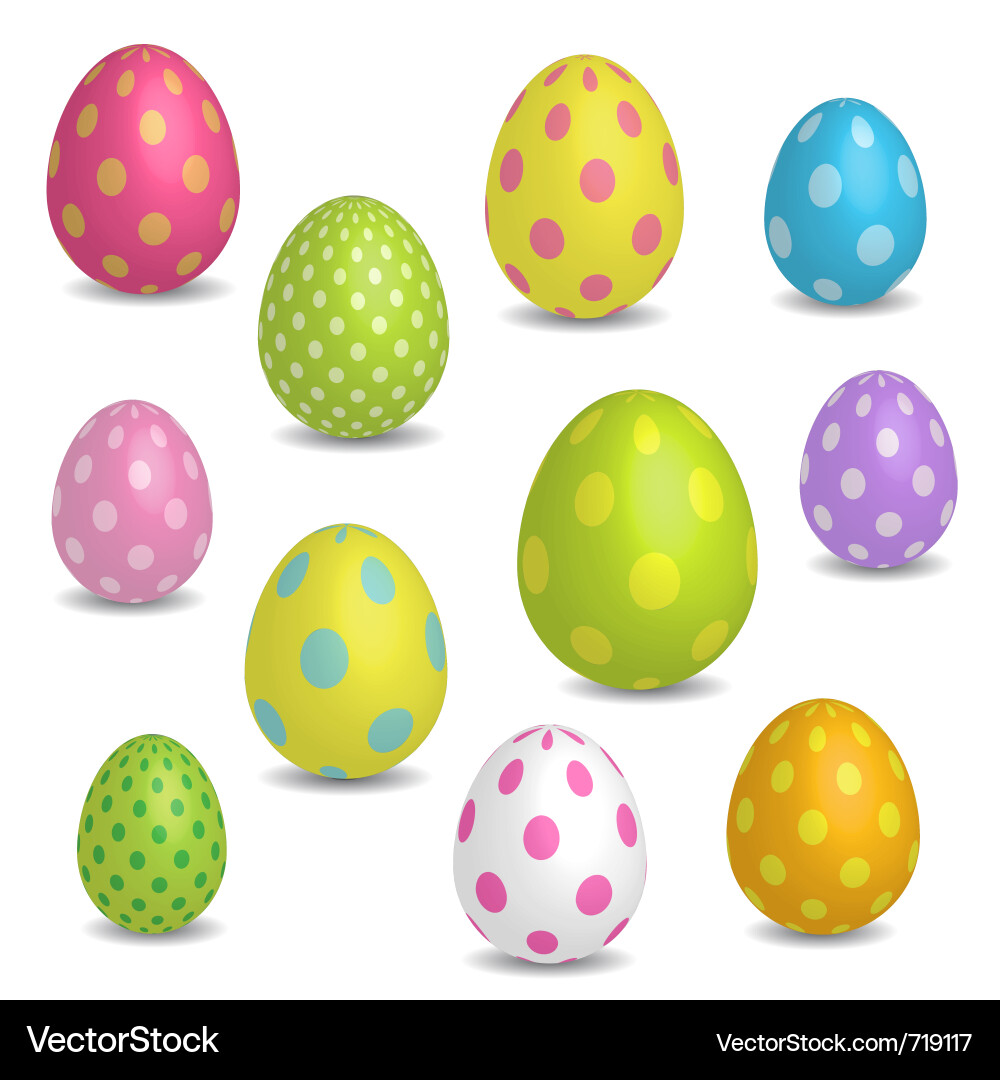 Easter eggs Royalty Free Vector Image - VectorStock
