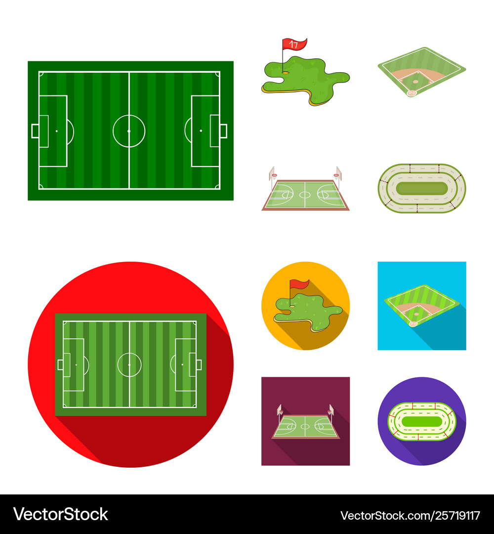 Field and sport icon set Royalty Free Vector Image