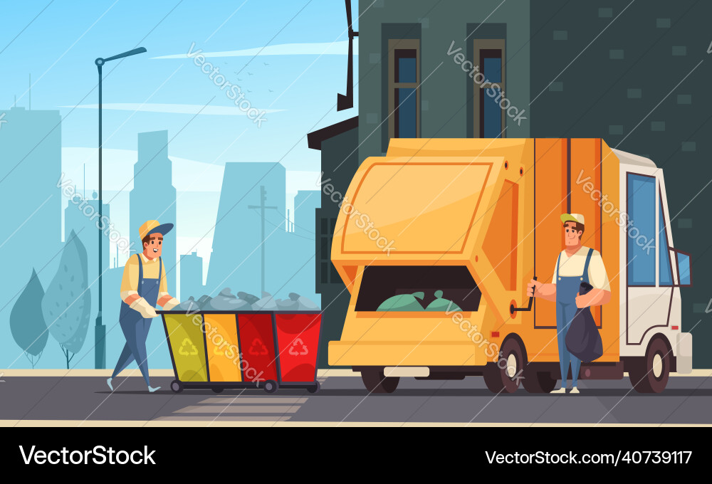 Garbage cartoon Royalty Free Vector Image - VectorStock