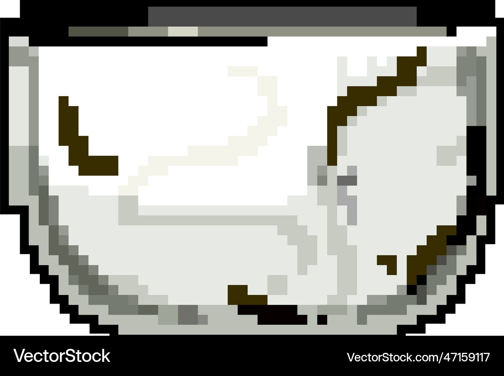 Meal marble bowl game pixel art Royalty Free Vector Image