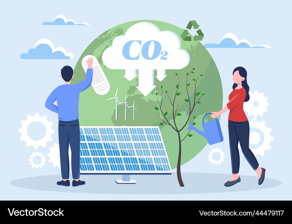 Save Planet Concept Royalty Free Vector Image Vectorstock