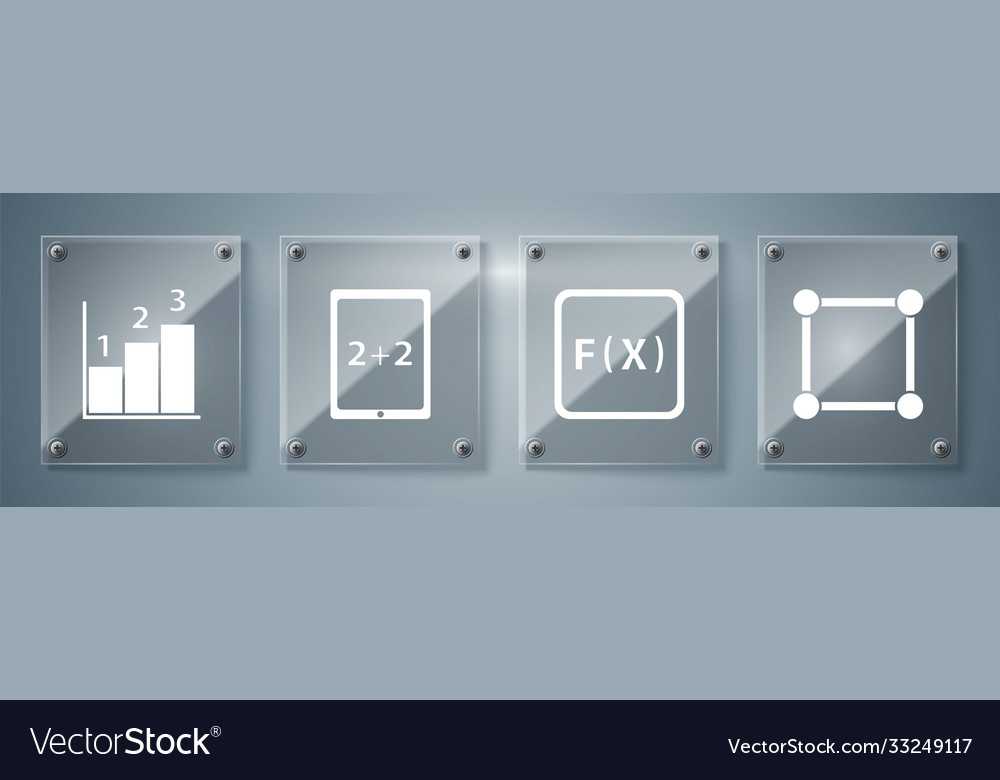 Set geometric figure square function mathematical Vector Image Set geometric figure square function mathematical Vector Image