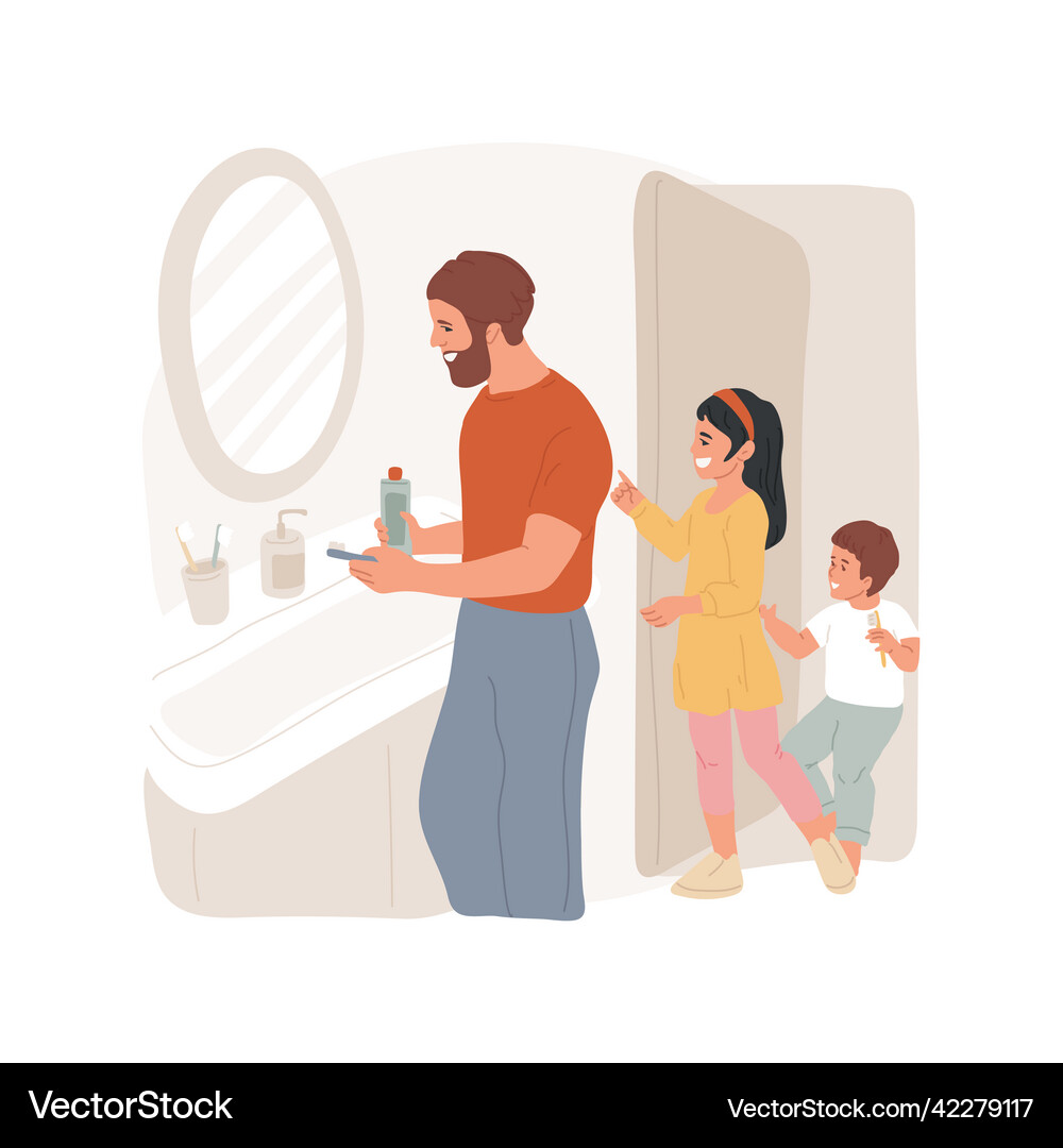 Washing up isolated cartoon Royalty Free Vector Image