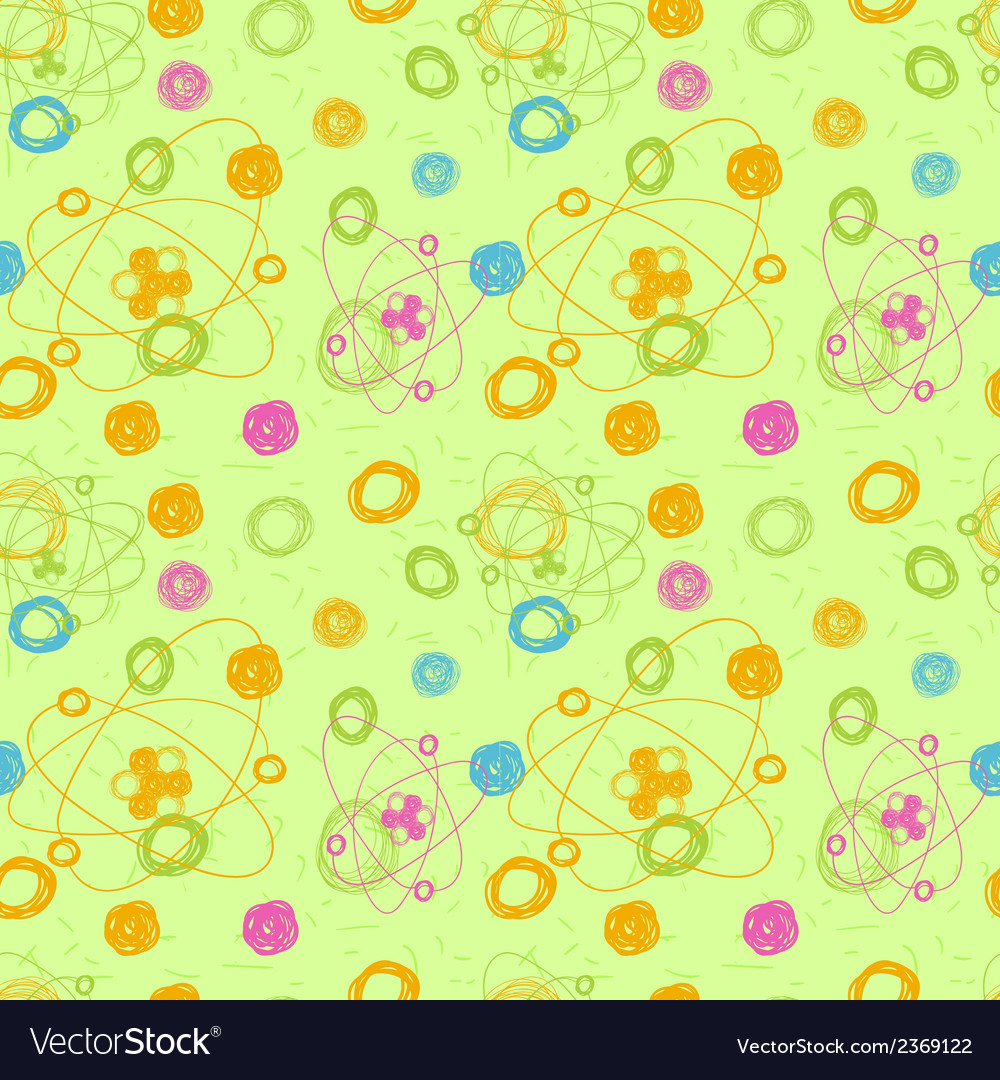 Abstract Seamless Background Molecule Structure Vector Image