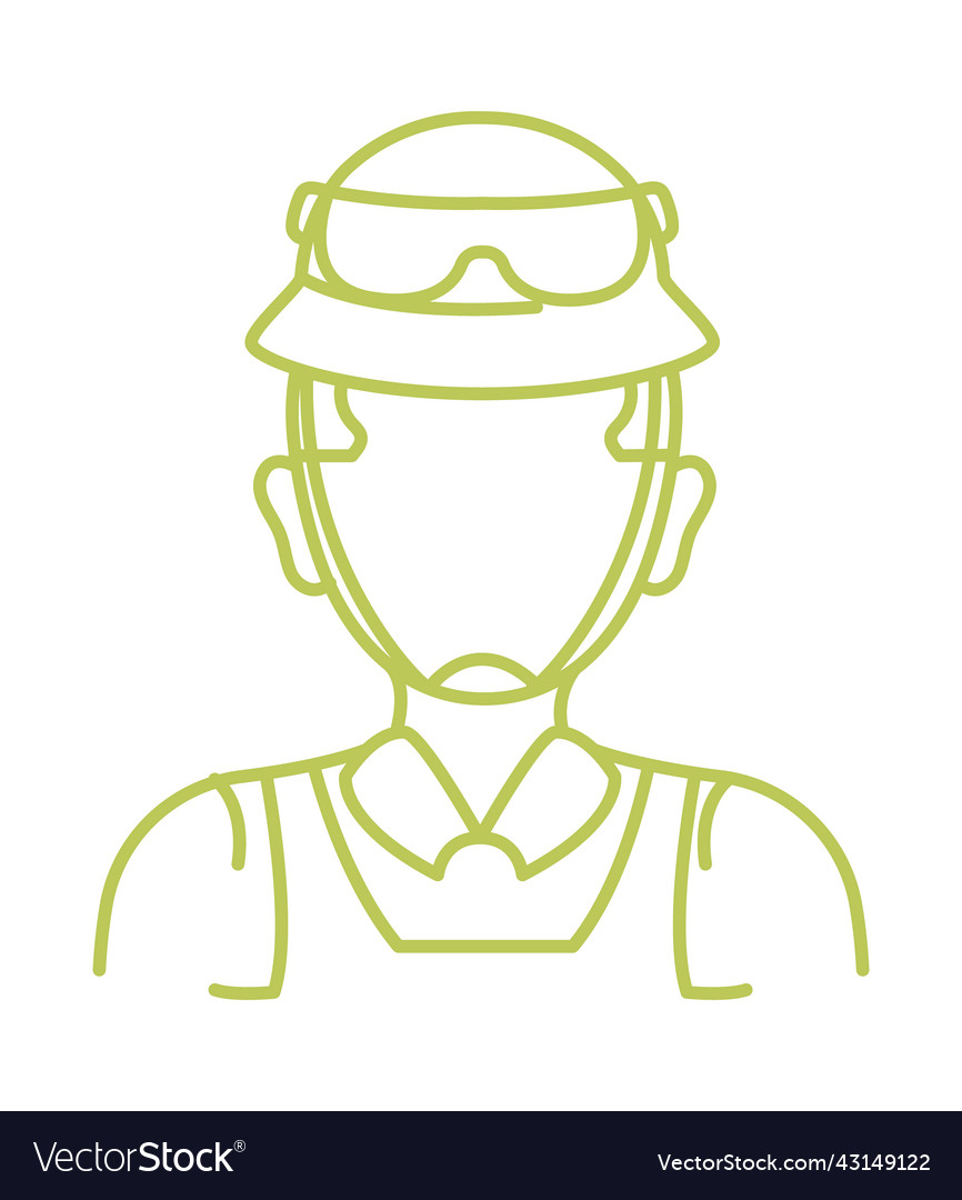 Avatar construction man Royalty Free Vector Image