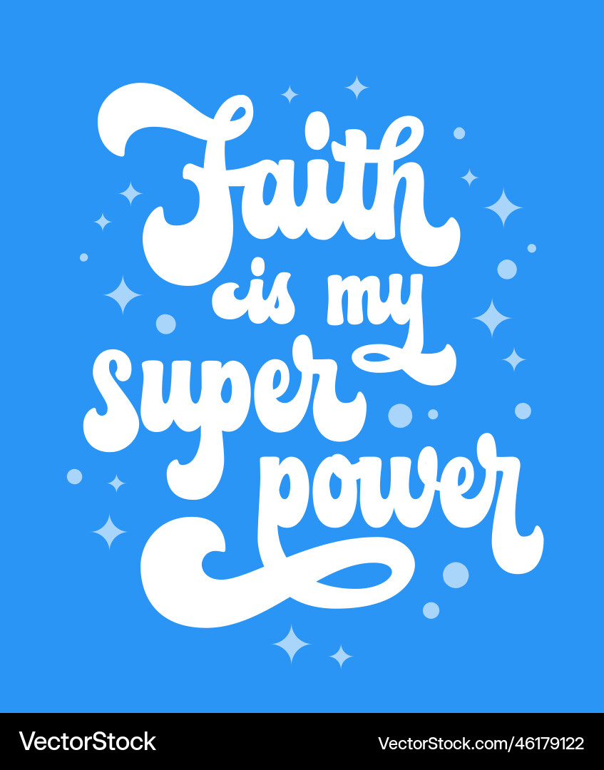 Bold modern lettering with hand drawn christian Vector Image