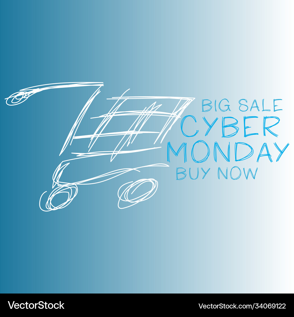Cyber monday banner and label for website Vector Image