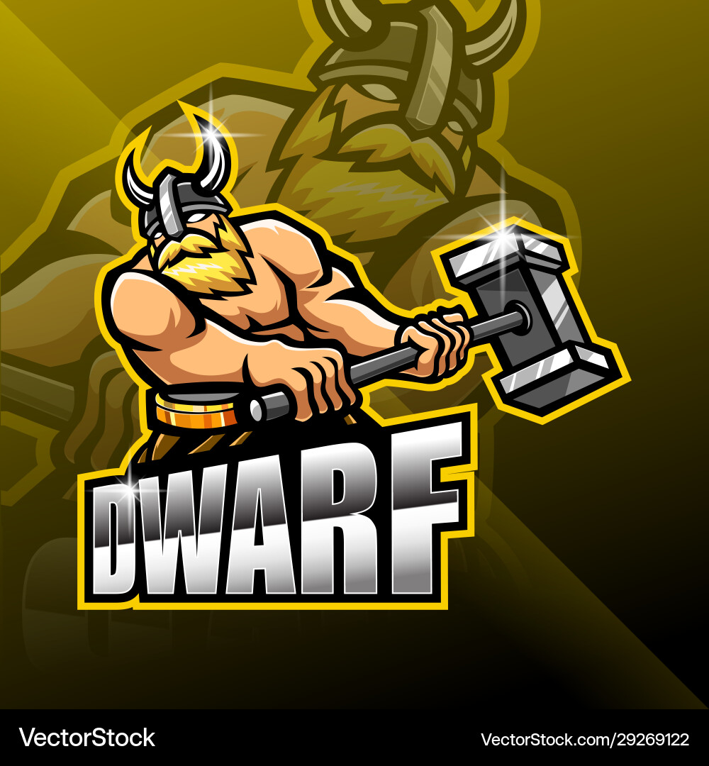 Dwarfs esport mascot logo design Royalty Free Vector Image