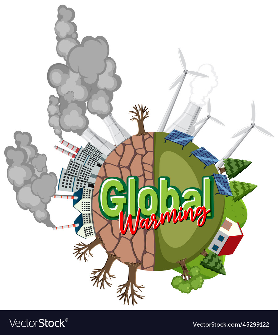 Global warming concept Royalty Free Vector Image