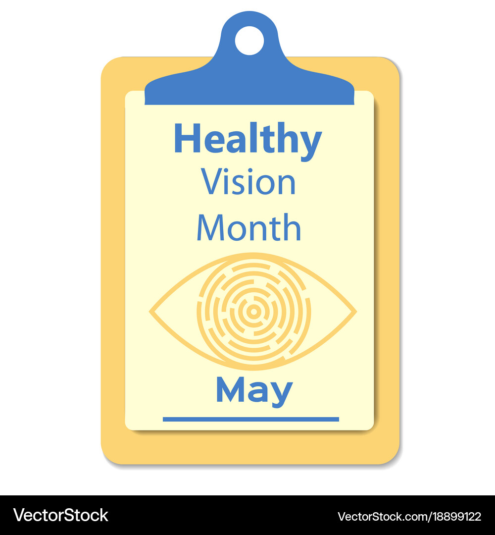 Healthy vision awareness sign Royalty Free Vector Image