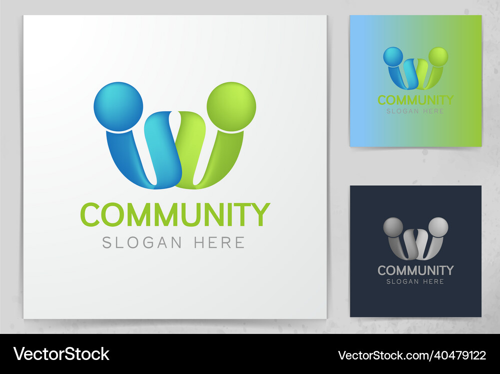 People connect happy communication healthy Vector Image