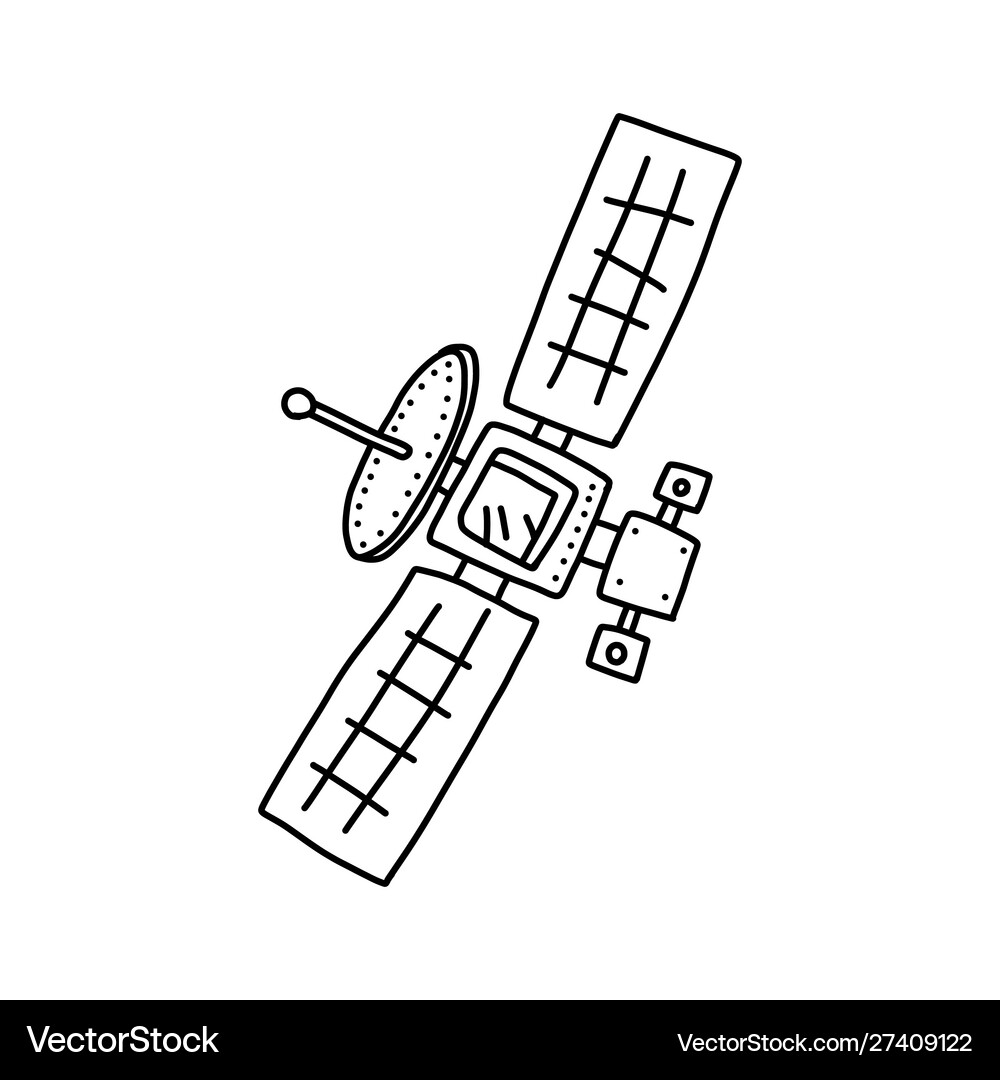 Satellite information poster with large lacquers Vector Image