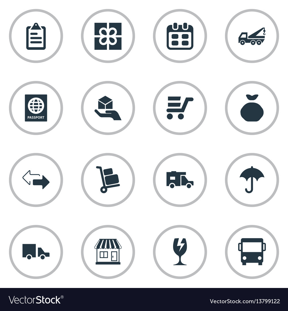 Set simple surrender icons Royalty Free Vector Image