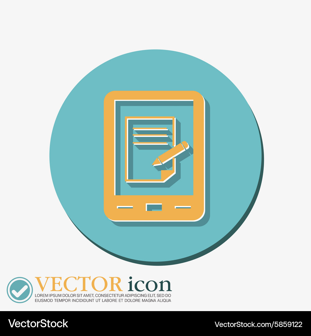 Tablet pad with sheet of paper Royalty Free Vector Image