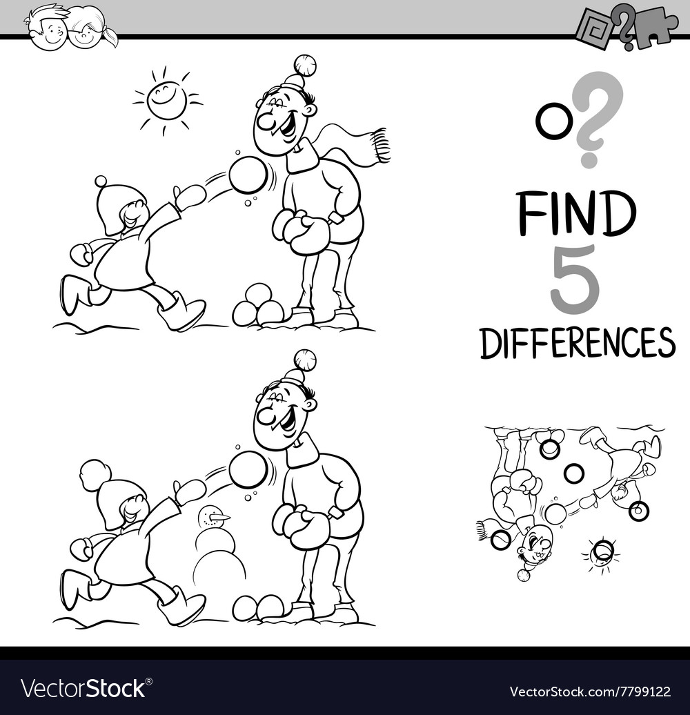 Task differences coloring book Royalty Free Vector Image