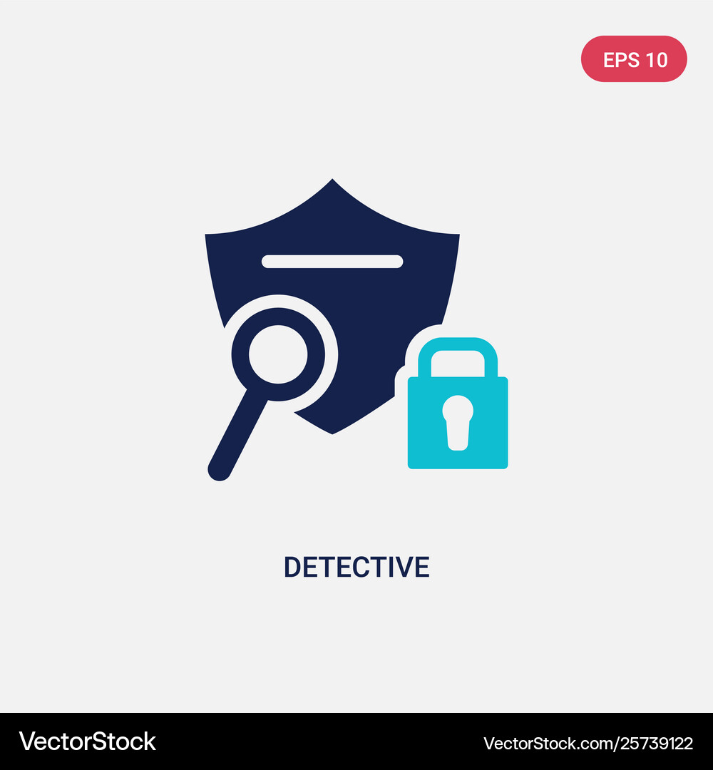 Two color detective icon from gdpr concept Vector Image