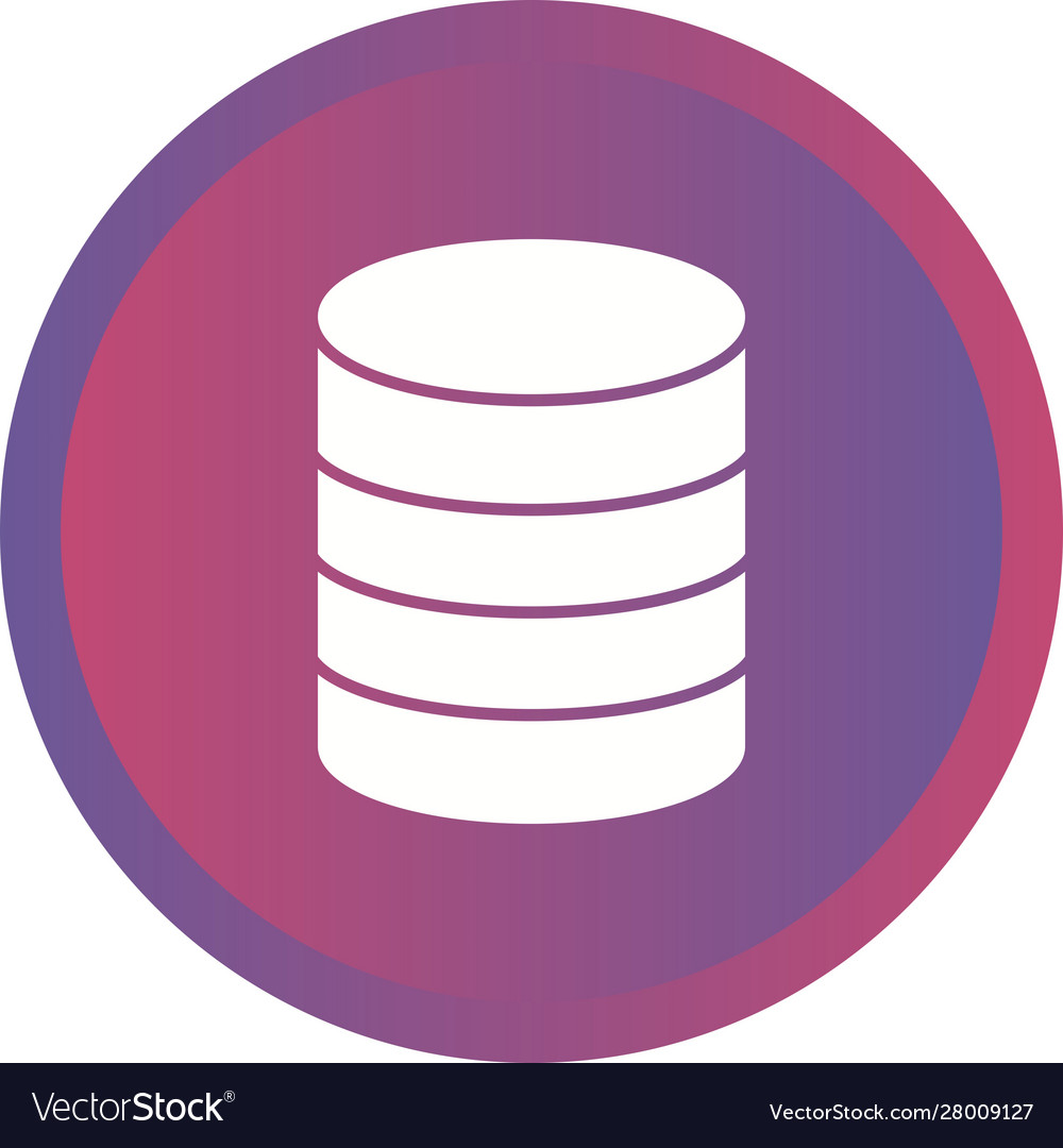 Beautiful database glyph icon Royalty Free Vector Image