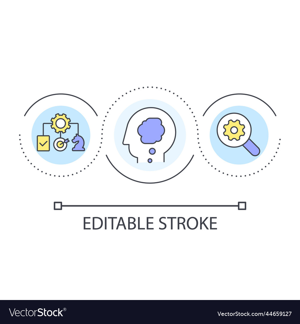 Contextual task analysis loop concept icon Vector Image