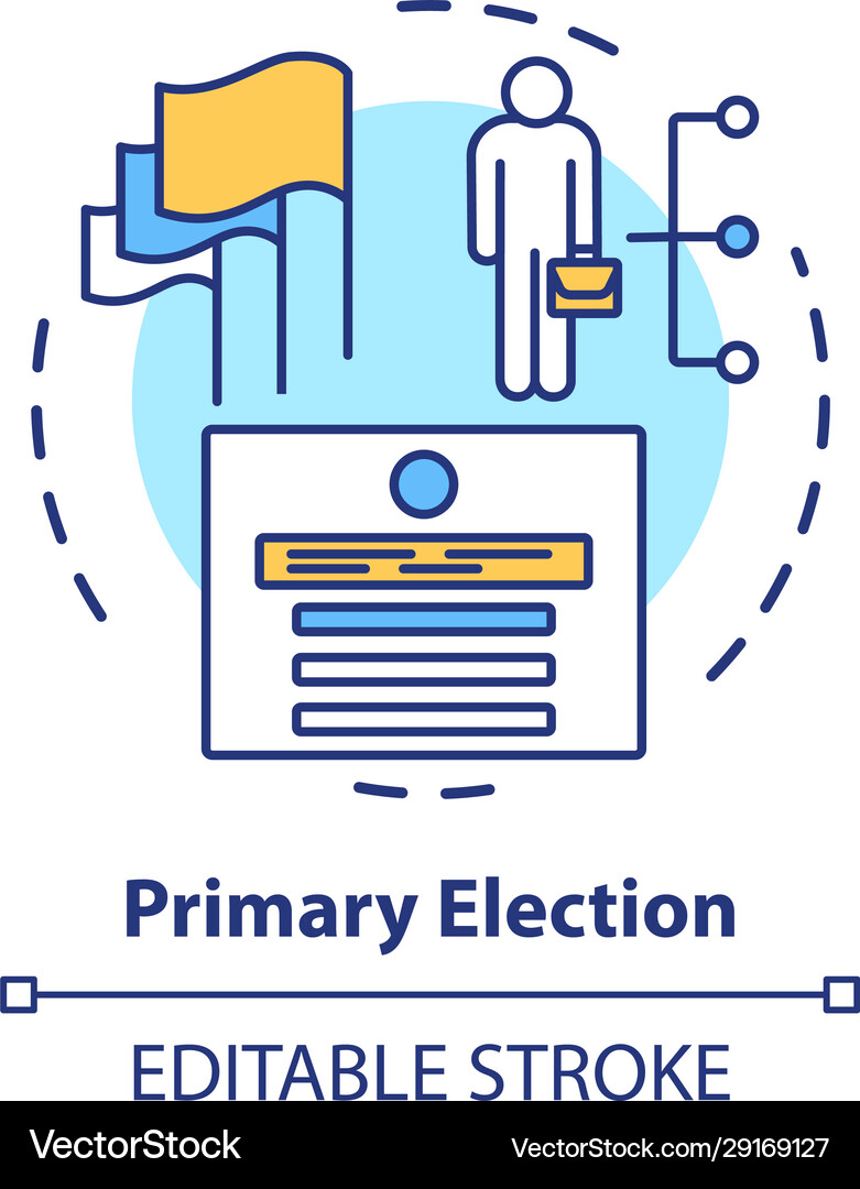 Elections concept icon primary election ballot Vector Image