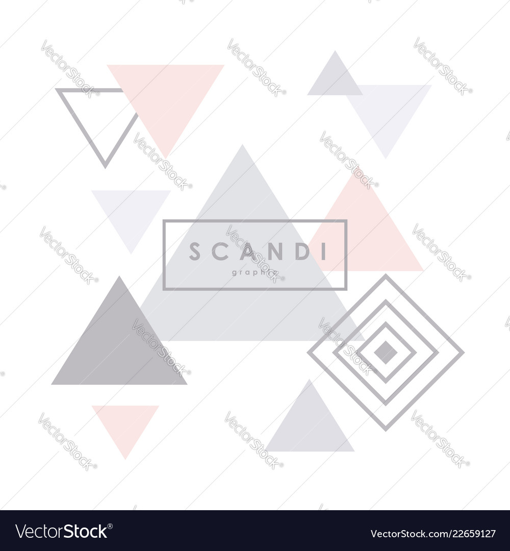 Geometric scandinavian pattern background Vector Image