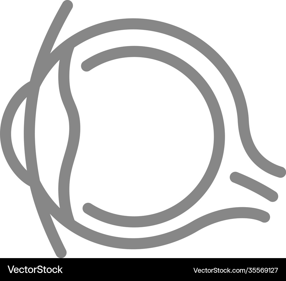 Human eye line icon healthy organ visual Vector Image