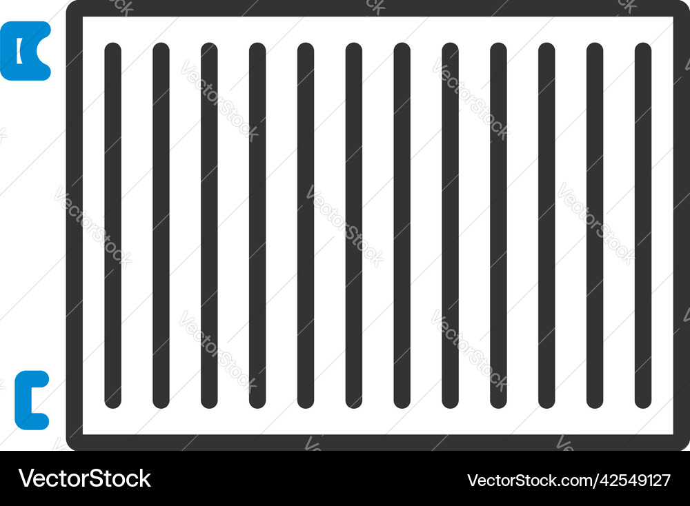 Icon of radiator Royalty Free Vector Image - VectorStock