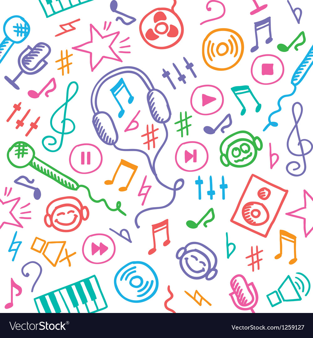 Music pattern Royalty Free Vector Image - VectorStock
