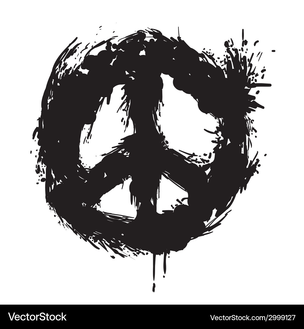 Peace design over white background Royalty Free Vector Image