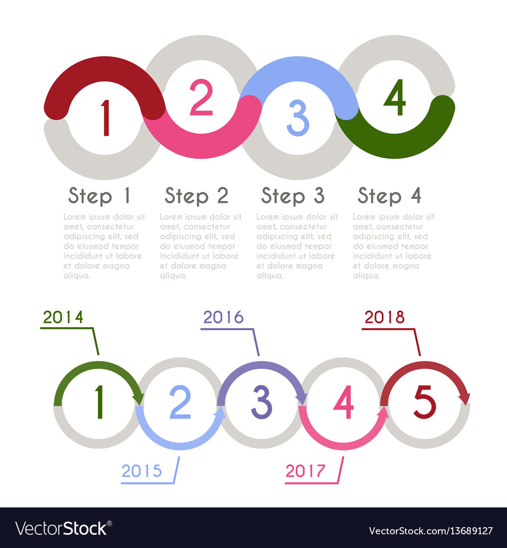 Progress chart statistic concept infographic Vector Image Progress chart statistic concept infographic Vector Image