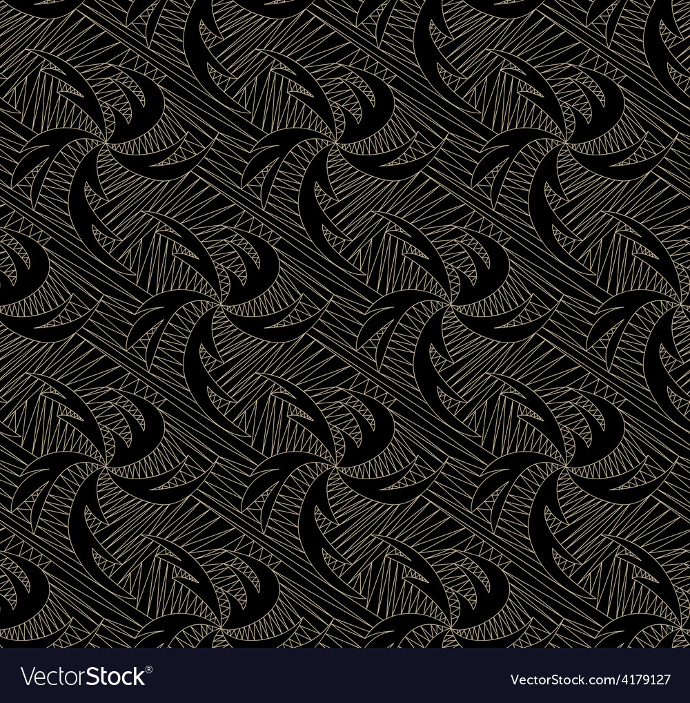 Seamless wave background drawn lines Royalty Free Vector