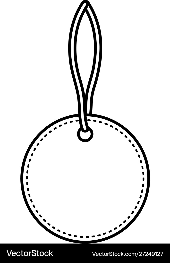 Tag hanging commercial isolated icon Royalty Free Vector