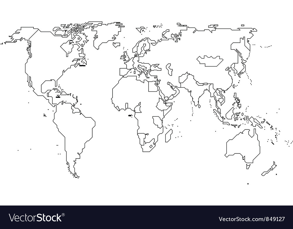 World continents Royalty Free Vector Image - VectorStock