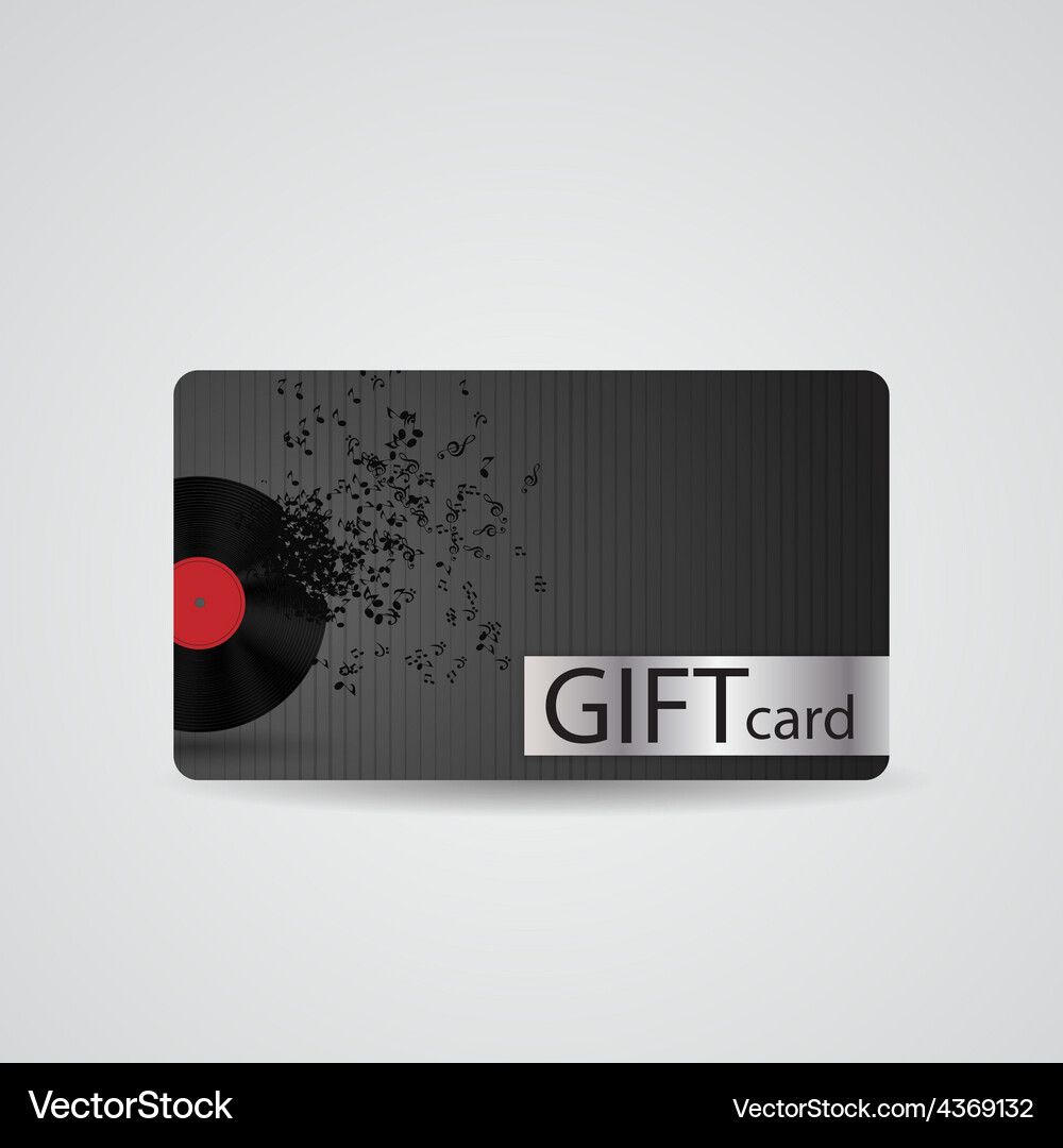 Abstract beautiful music gift card design Vector Image