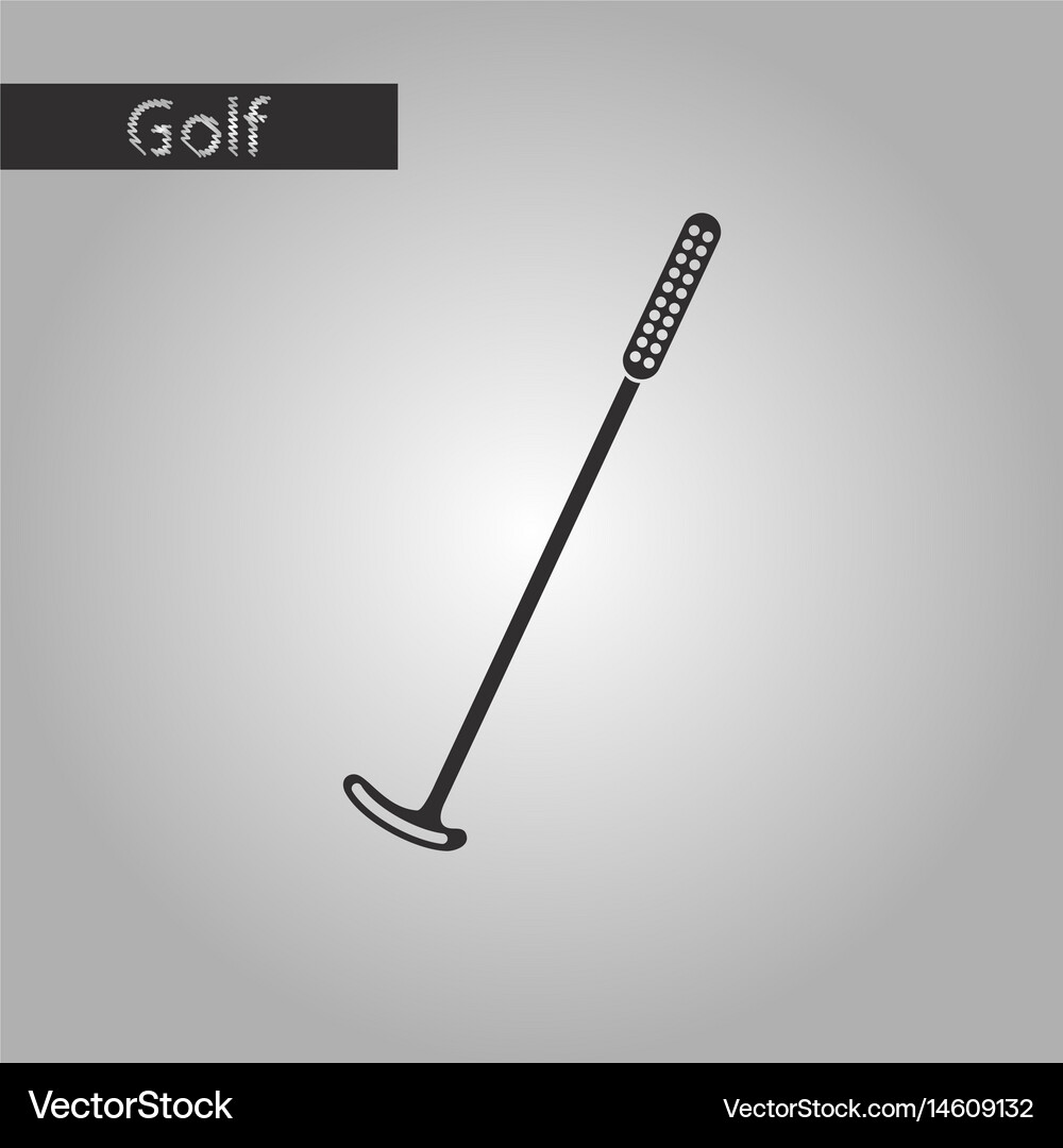 Black and white style icon golf club Royalty Free Vector