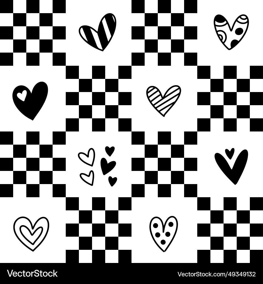 Cute y2k patchwork seamless pattern background Vector Image