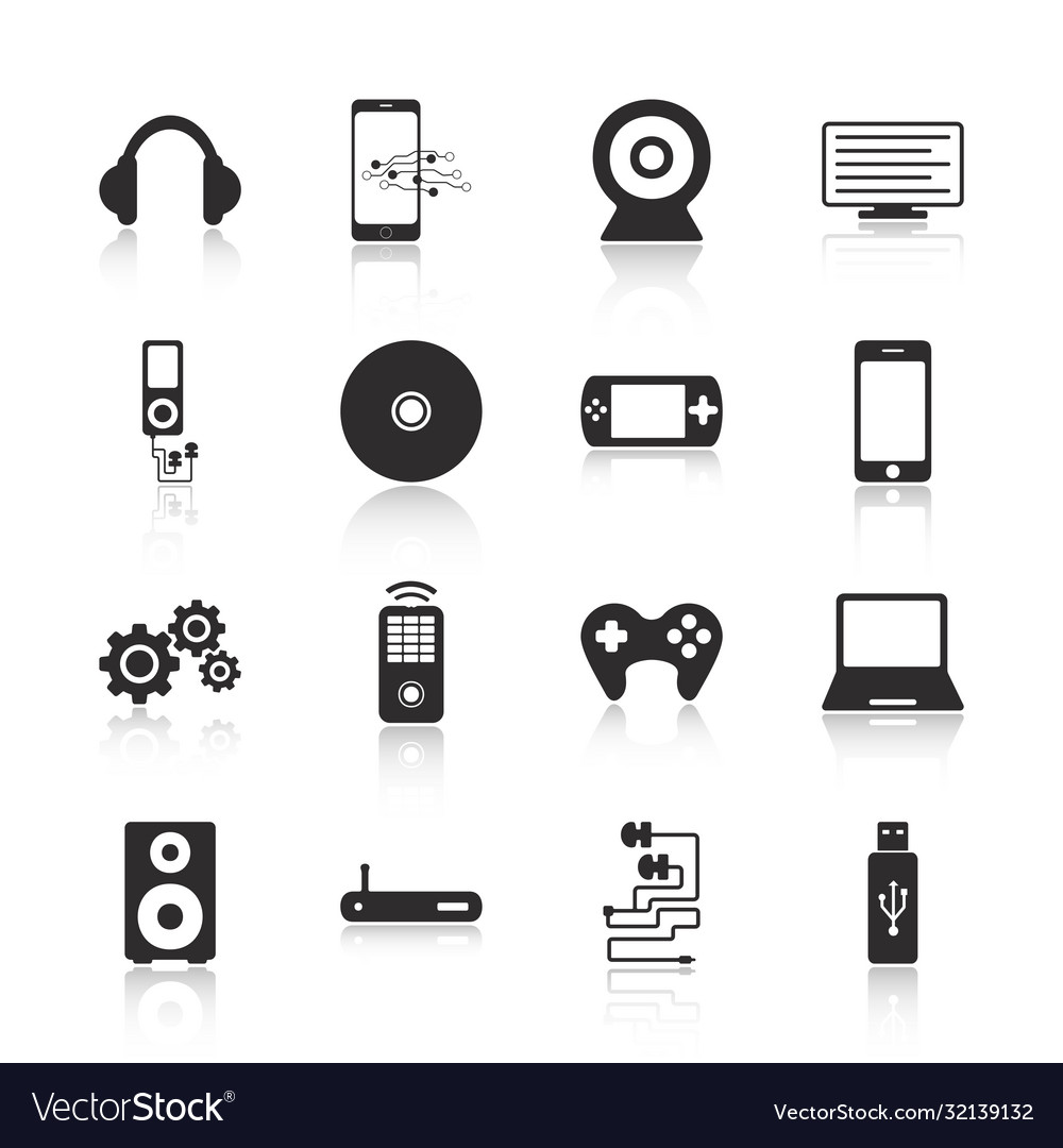 Flat concept set modern design with shadow Vector Image