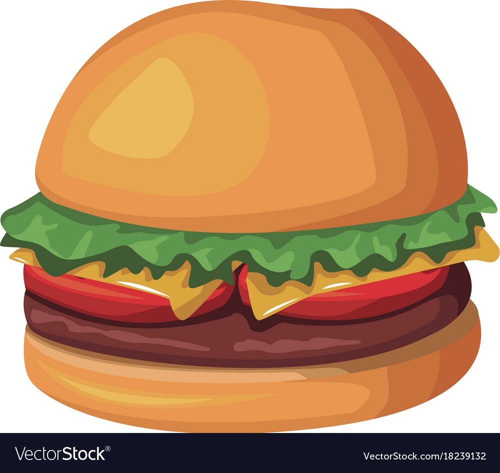 Hamburger fast food Royalty Free Vector Image - VectorStock