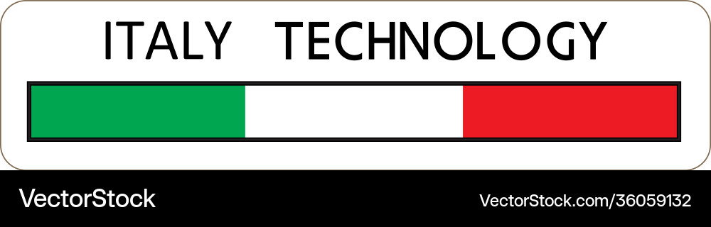 Italy technology bike sticker Royalty Free Vector Image