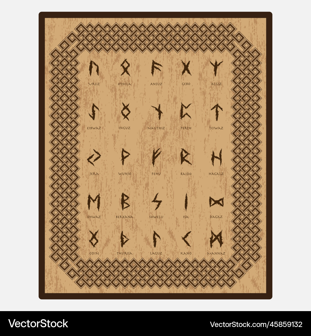 Scandinavian viking symbols shield Royalty Free Vector Image