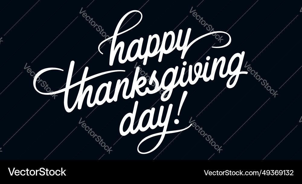 Thanksgiving day hand lettering Royalty Free Vector Image