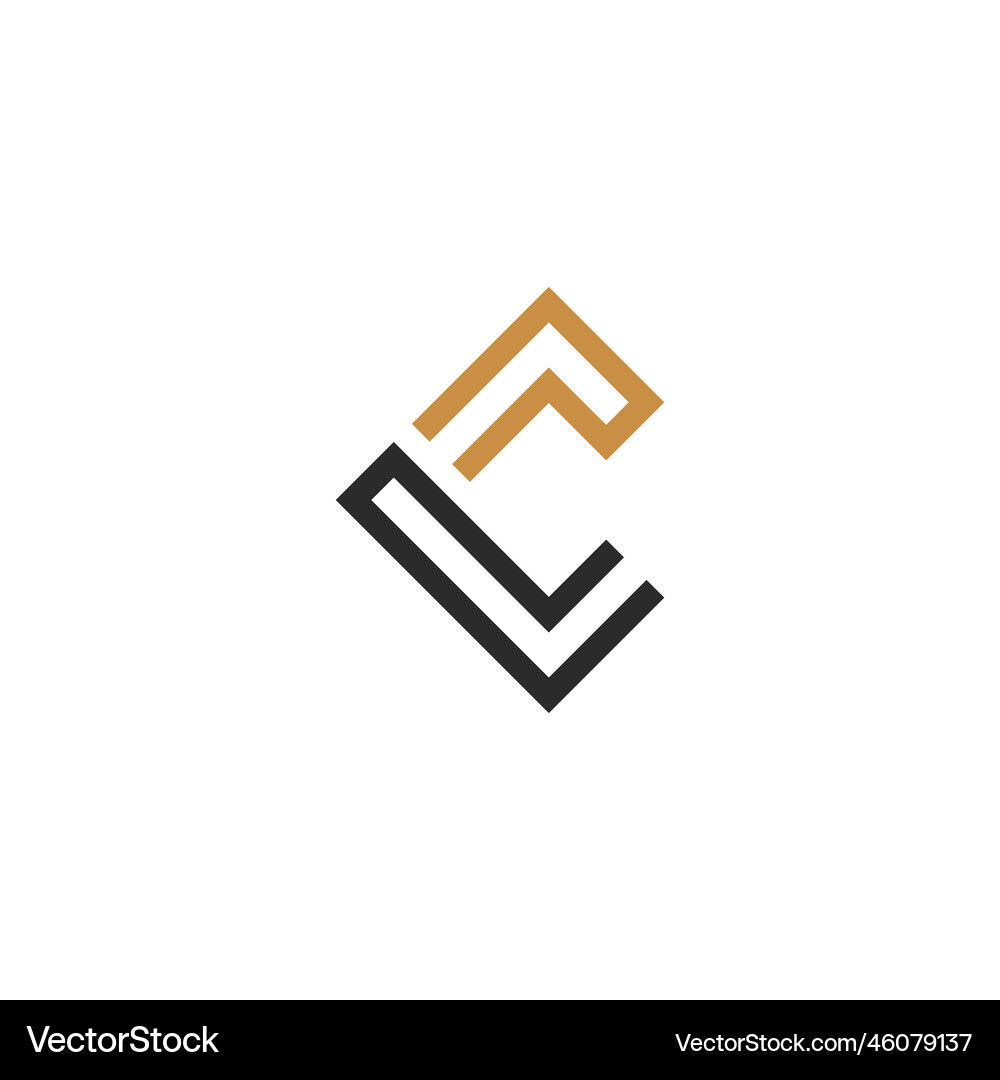 Alphabet letters initials logo cl lc l and c Vector Image