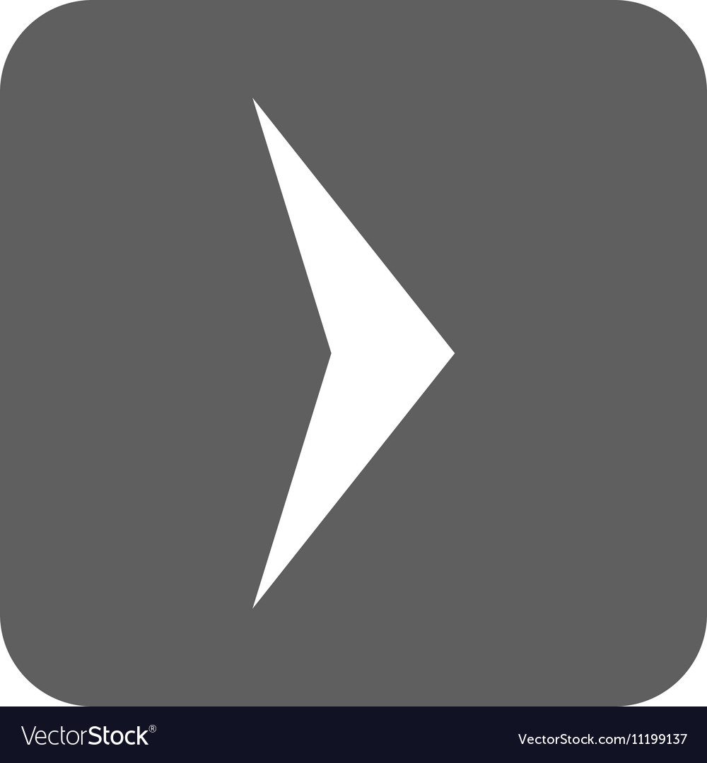 Arrowhead right flat squared icon Royalty Free Vector Image