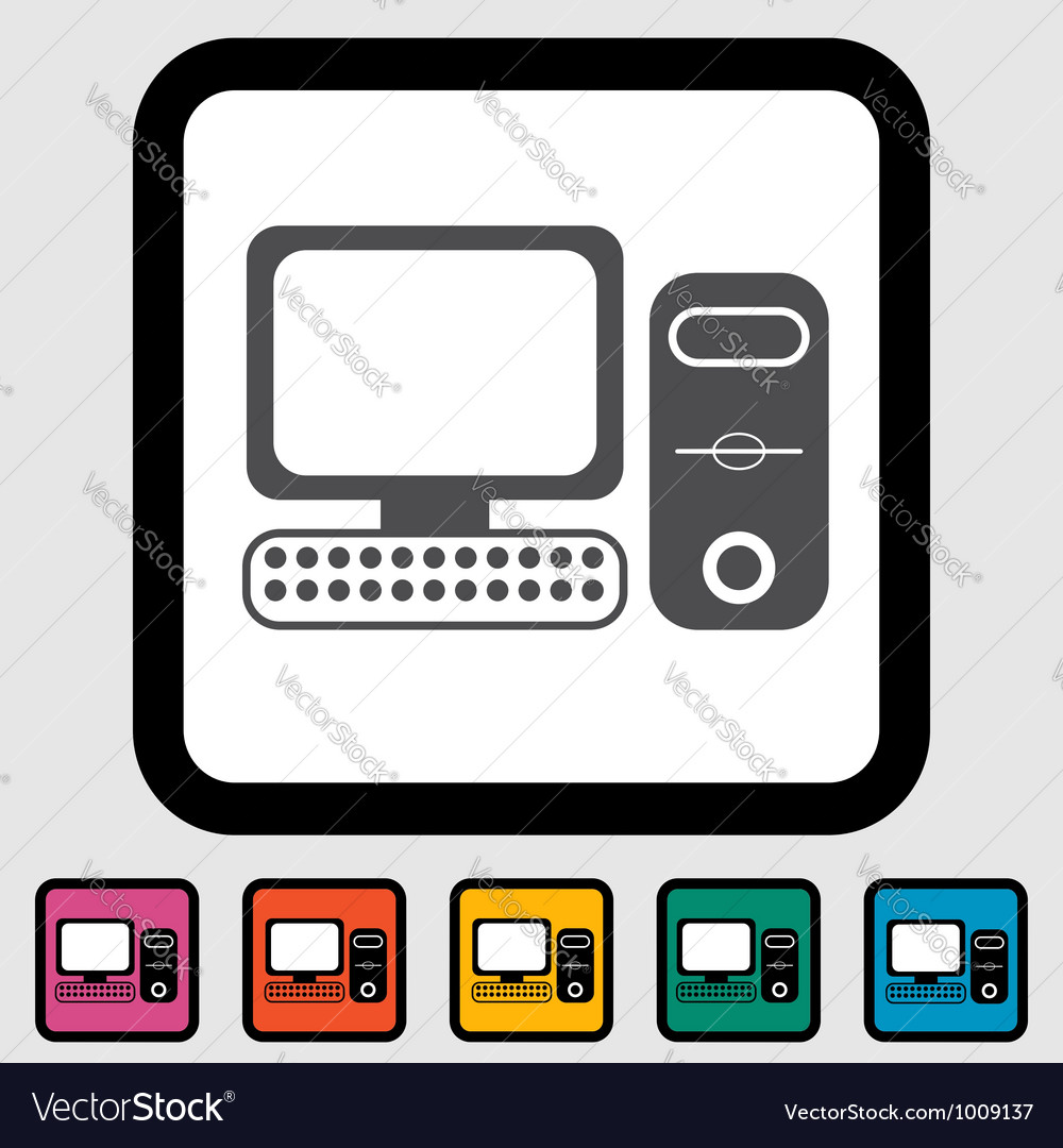 Computer icon Royalty Free Vector Image - VectorStock
